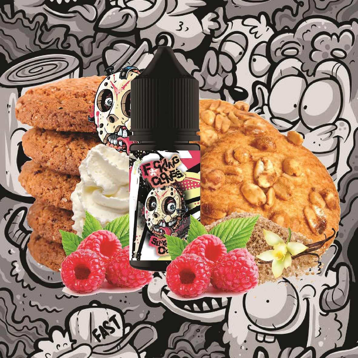 Liquido F*ucking Clones x 60ml 3 mg Slayer Cookie – Garage Del Vapor