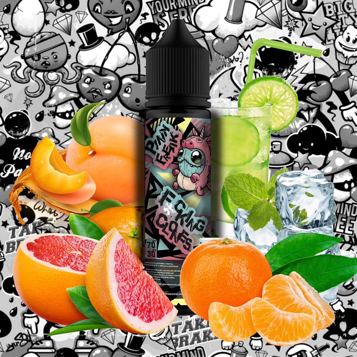 Liquido F*ucking Clones x 60ml 3 mg Pink Freak – garage del vapor