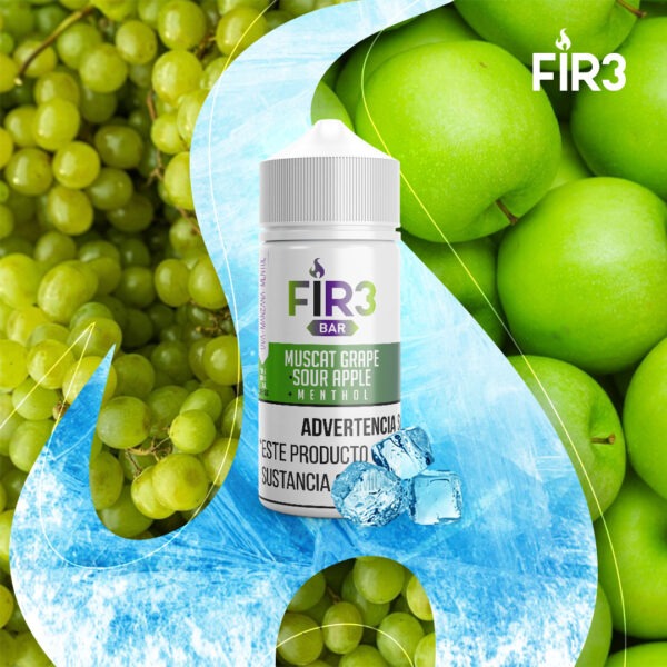 Liquido Fire 100ml x 3mg Muscat Sour Grape Apple Menthol – Garage Del Vapor