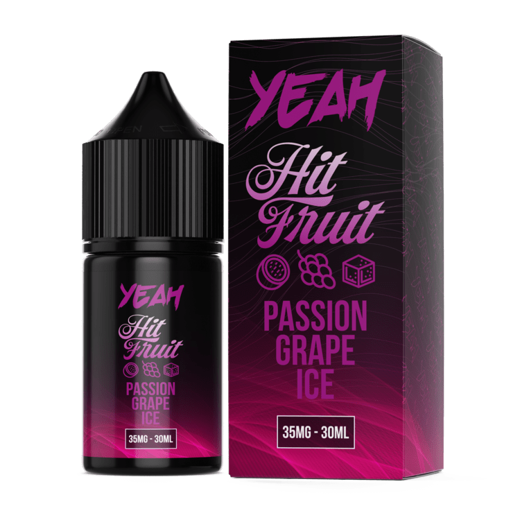 Yeah Salt 30ml 35mg Hit Fruit Passion Grape Ice – Garage Del Vapor