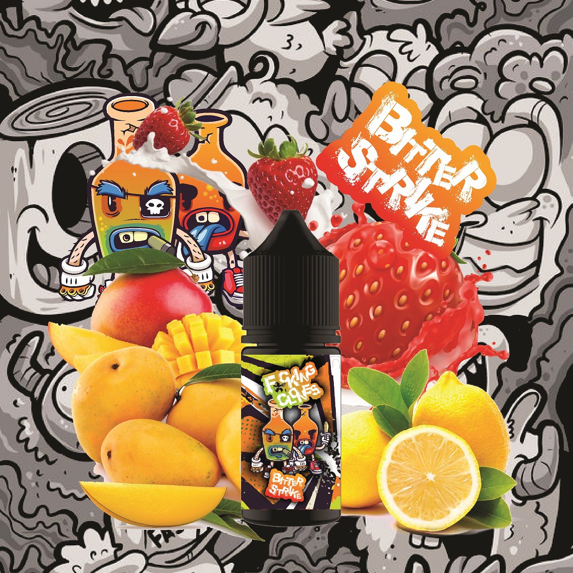 Liquido F*ucking Clones x 60ml 0 mg Bitter Strike – Garage Del Vapor