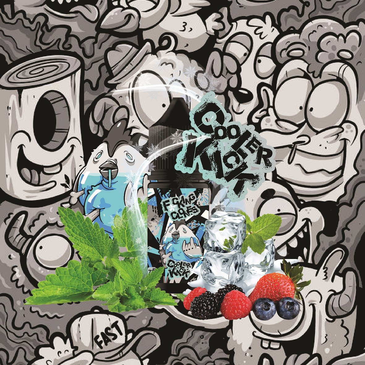 Liquido F*ucking Clones x 60ml 3 mg Cooler Kick – Garage Del Vapor