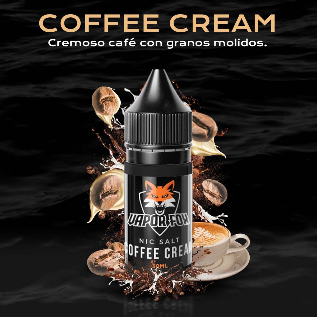 Vaporfox Salt Nicotine 30ml 20mg Coffee Cream – Garage Del Vapor