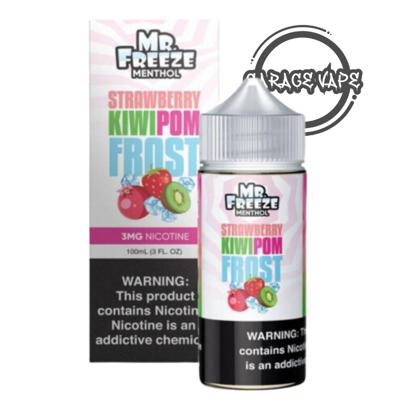 Mr. Freeze 100ml x 3mg Strawberry Kiwi Pom Frost – Garage Del Vapor