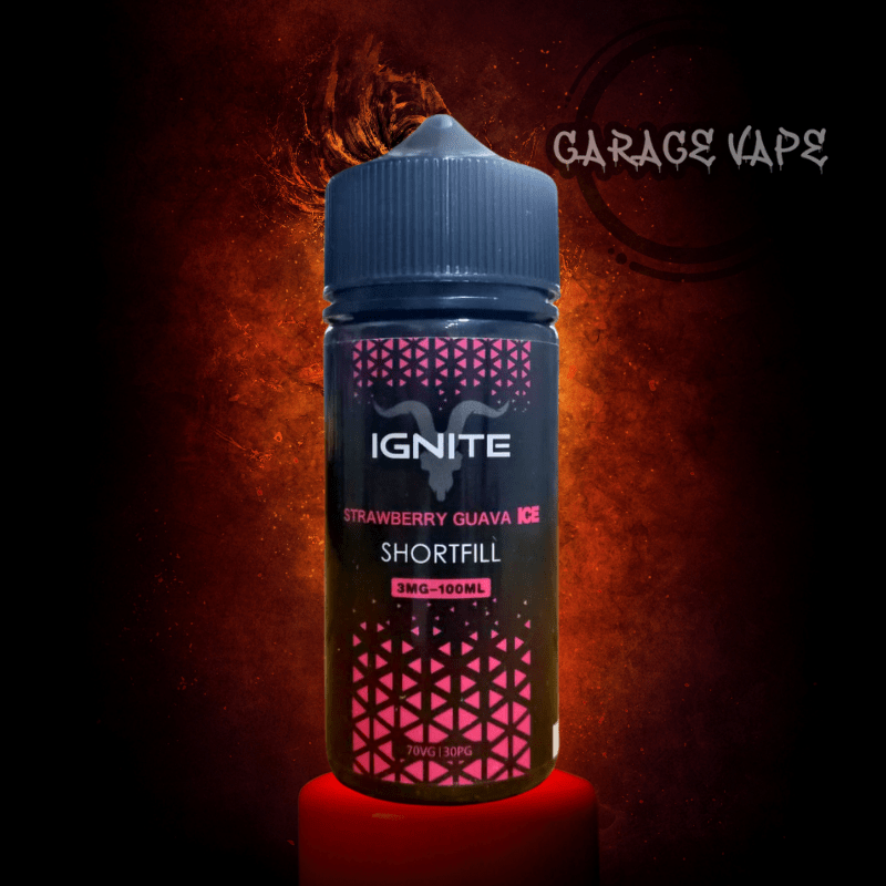 Liquido Ignite 100ml x 3mg Strawberry Guava Ice – Garage Del Vapor